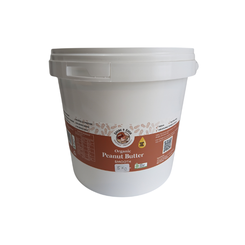 Organic Peanut Butter - Smooth 5kg – Go Organic Shopping